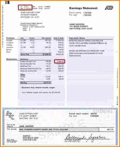 Adp Pay Stub Template Stcharleschill Template