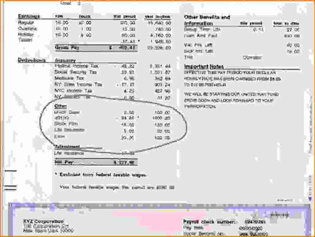 Adp Pay Stub Template Stcharleschill Template