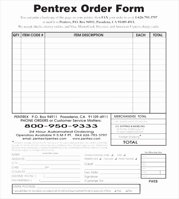 Blank Order Form Template Stcharleschill Template Blank Order Form Template Stcharleschill Template