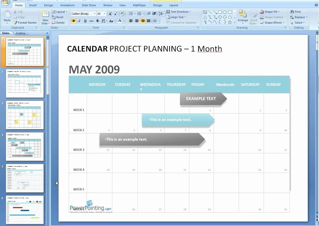 Calendar Template For Powerpoint Stcharleschill Template