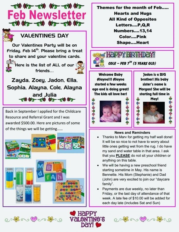 Child Care Newsletter Template Stcharleschill Template
