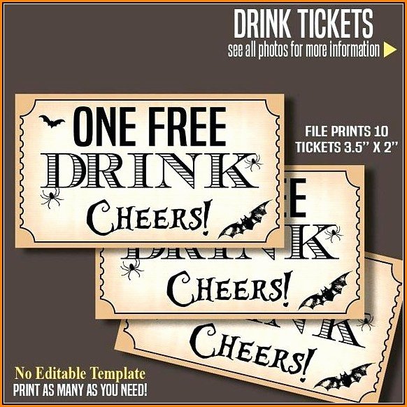 Free Drink Ticket Template Word