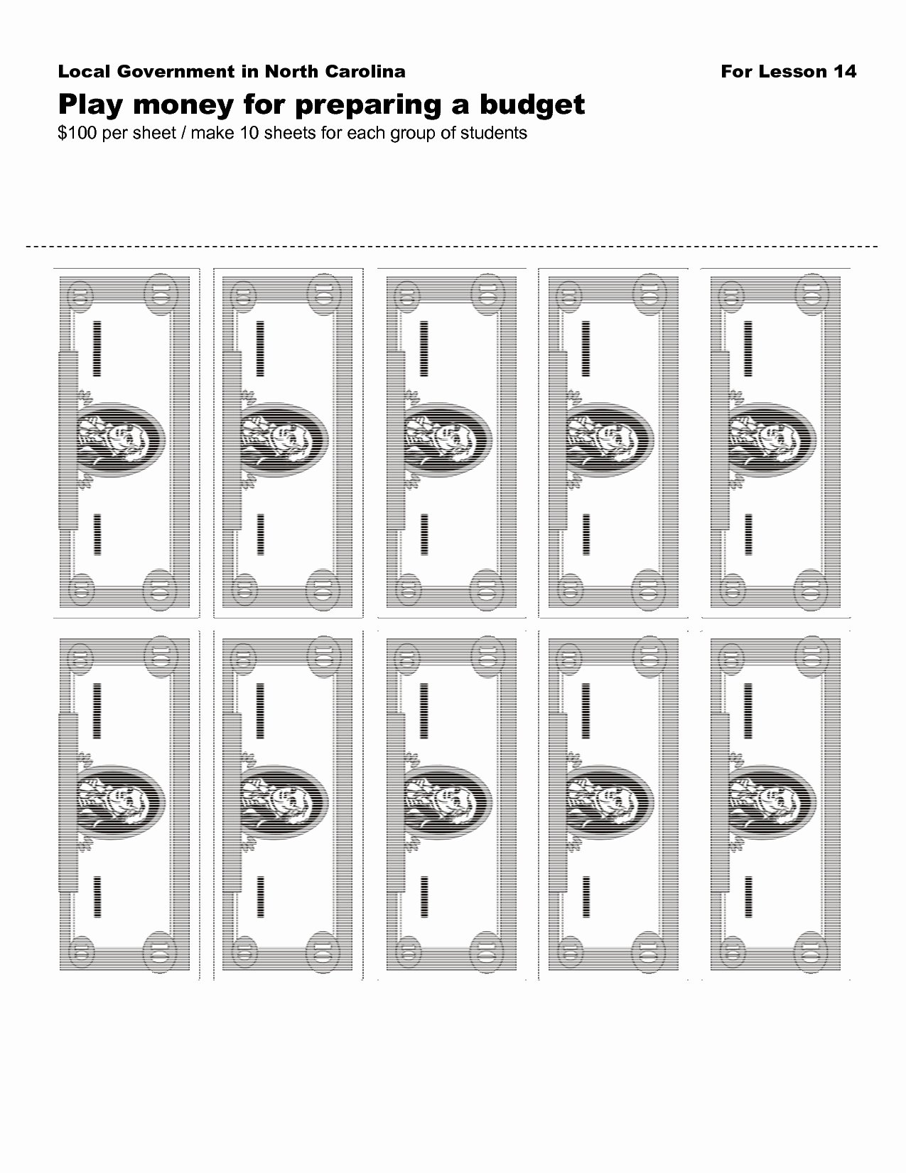 Editable Play Money Template Stcharleschill Template