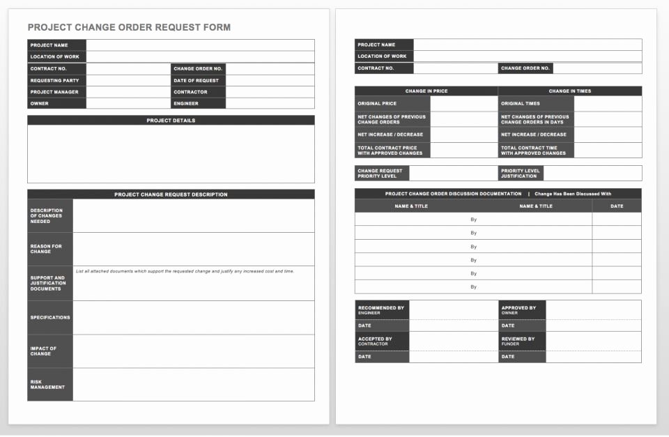 Engineering Change Order Template Stcharleschill Template