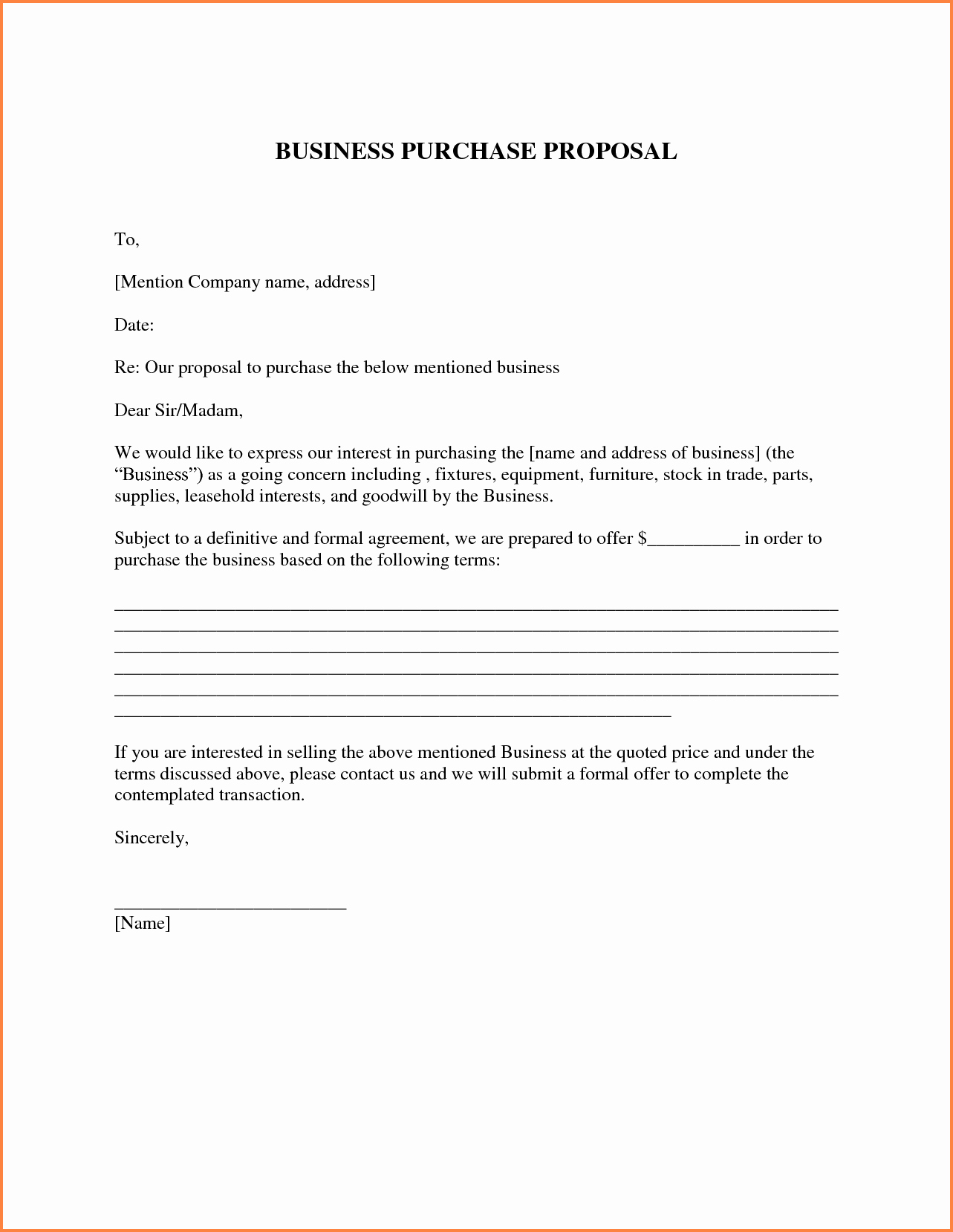 Equipment Purchase Proposal Template Stcharleschill Template