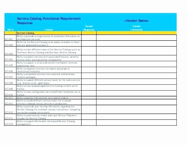 Itil Service Catalog Template Stcharleschill Template